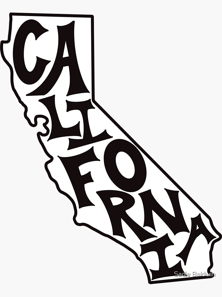 "California Outline" Sticker for Sale by sadiebaldwin | Redbubble
