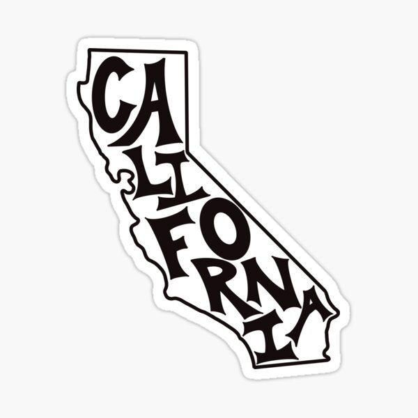 "California Outline" Sticker for Sale by sadiebaldwin | Redbubble