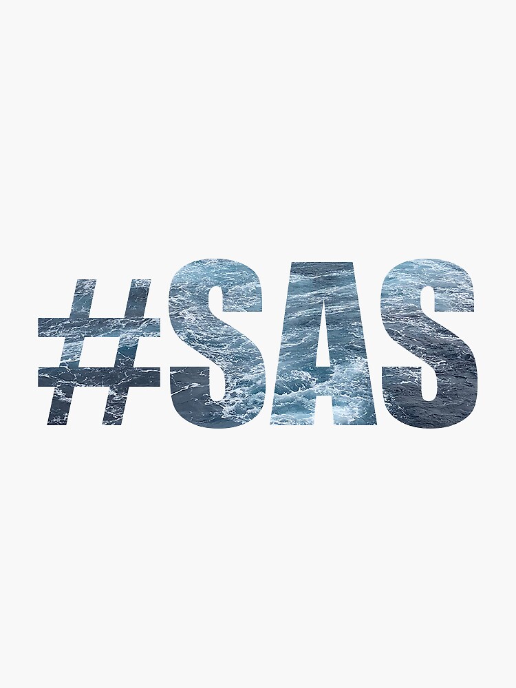"#SAS" Sticker for Sale by AllisonAbroad | Redbubble