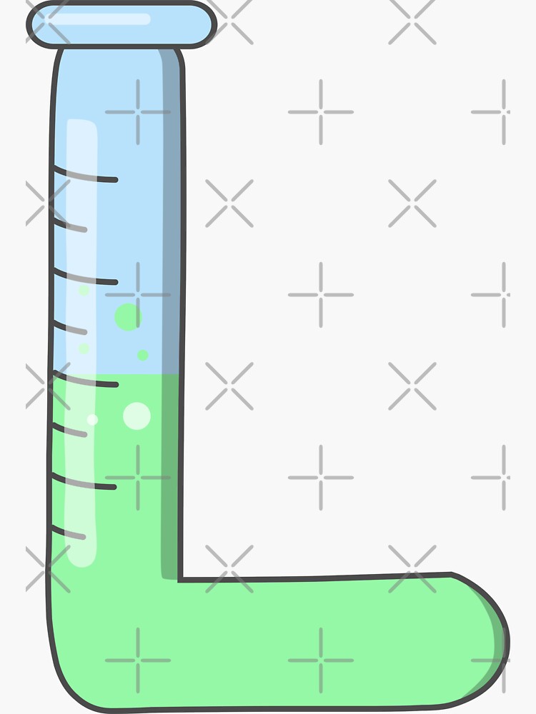 "Test Tube Letter L" Sticker for Sale by GeorgeLemon | Redbubble