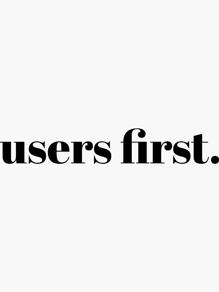 "Users First Designer sticker" Sticker for Sale by hamil120 | Redbubble