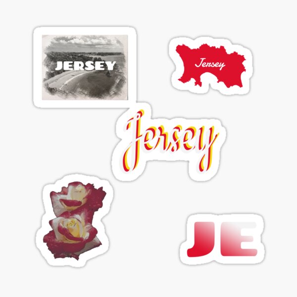 "Jersey sticker pack" Sticker by xxreddustxx | Redbubble