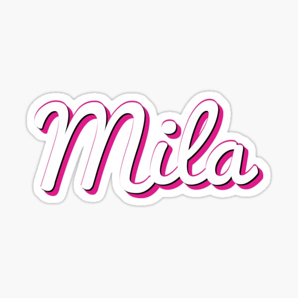 "Mila" Sticker for Sale by 1PointlessPeach | Redbubble