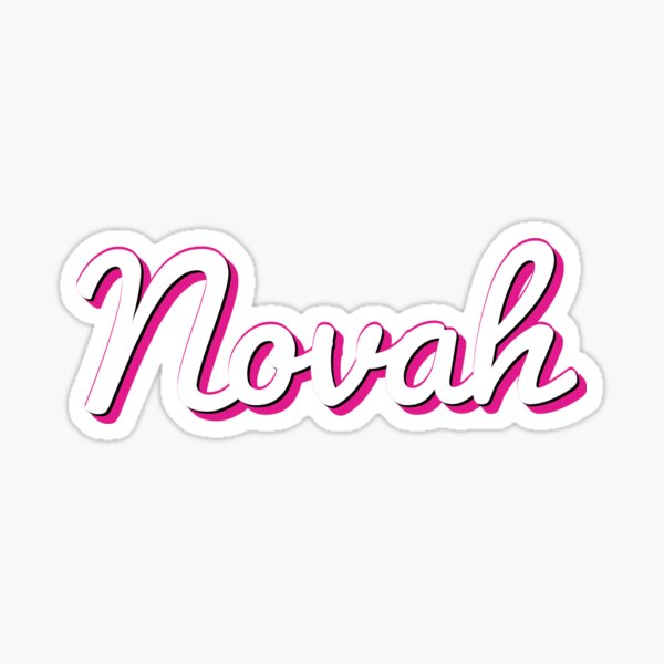 "Novah" Sticker for Sale by 1PointlessPeach | Redbubble