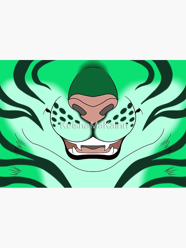 "Mint Tiger Face" Poster by KeishaMaKainn | Redbubble