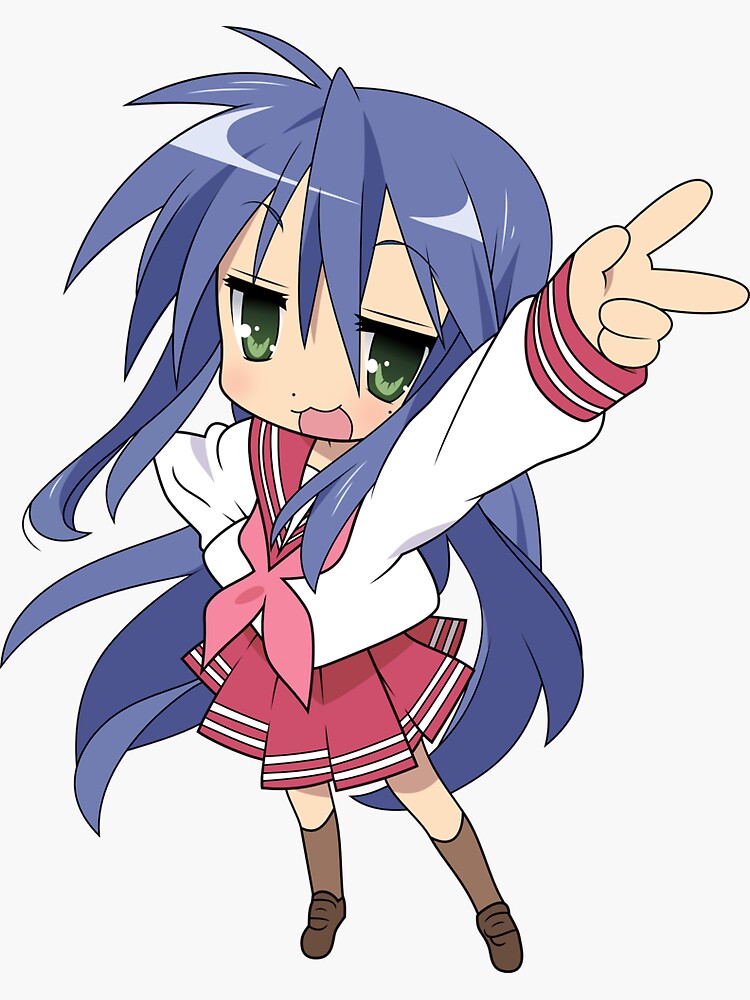 "Lucky Star Konata" Sticker for Sale by kitvue | Redbubble