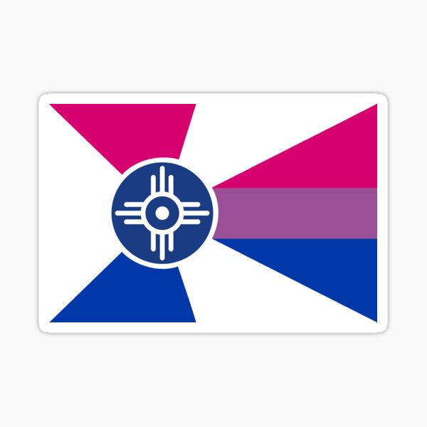 "Wichita Bisexual Pride Flag" Sticker by monstateeth | Redbubble