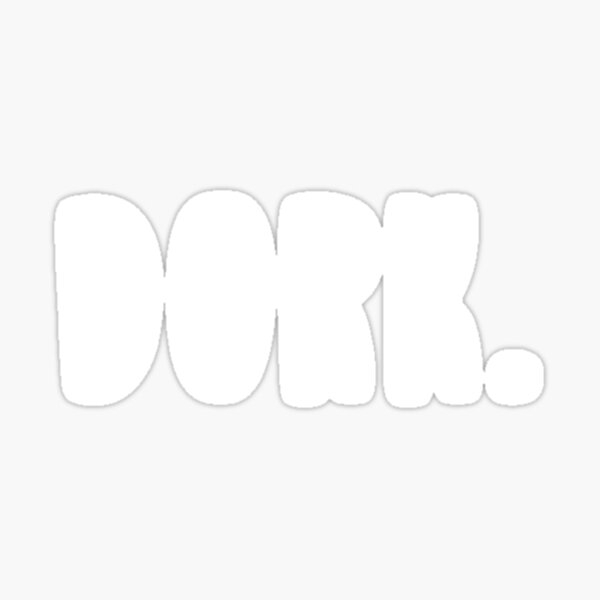 "Dork." Sticker for Sale by LinkCruzer | Redbubble