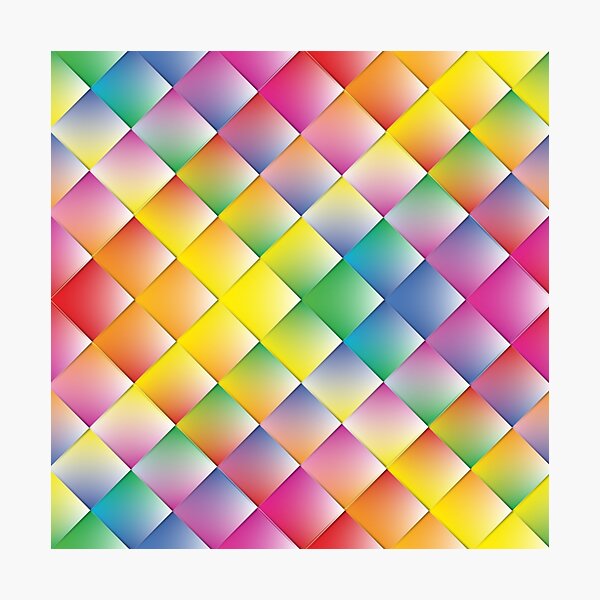 "Gay Pride - Gradated Rainbow Diamond Pattern of Pride" Photographic ...