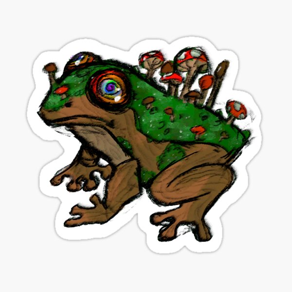 "Vibe Frog" Sticker by CrunchedBones | Redbubble