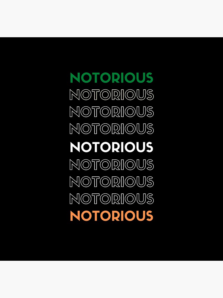 "NOTORIOUS" Sticker for Sale by iscmoshop | Redbubble