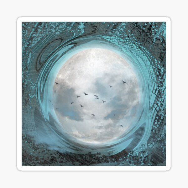 "Full moon " Sticker for Sale by IKIosifelli | Redbubble