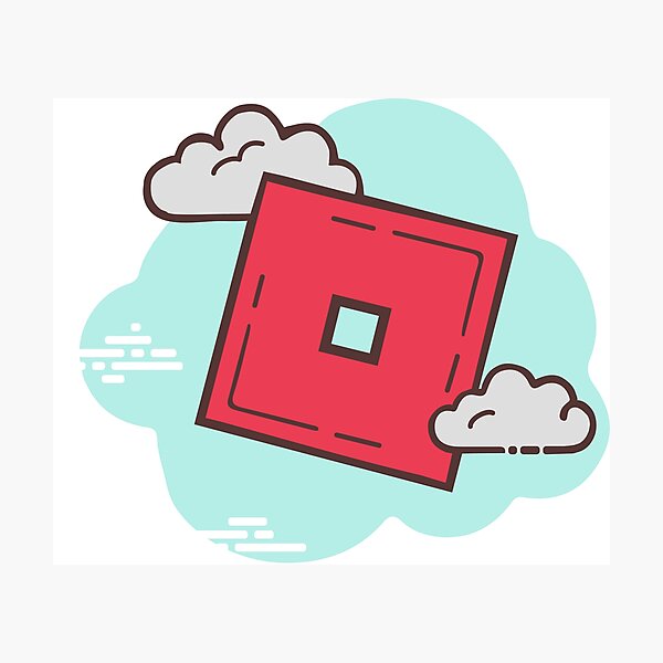 Impression photo « roblox o block graphique de nuage de dessin animé ...
