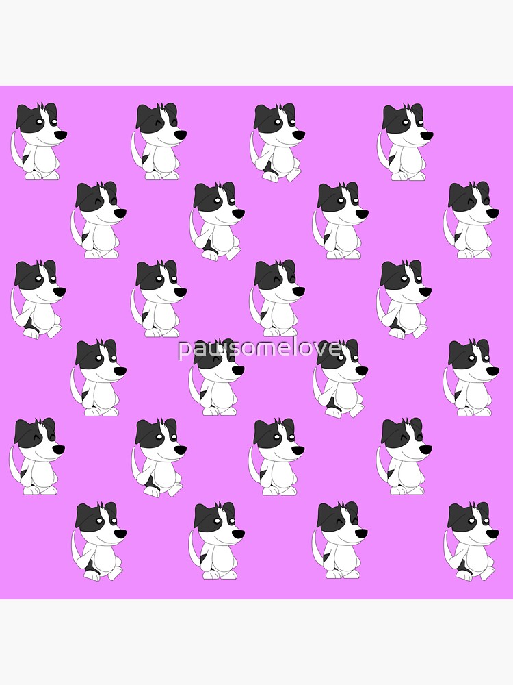 "Cute dog standing walking pattern" Sticker for Sale by pawsomelove ...