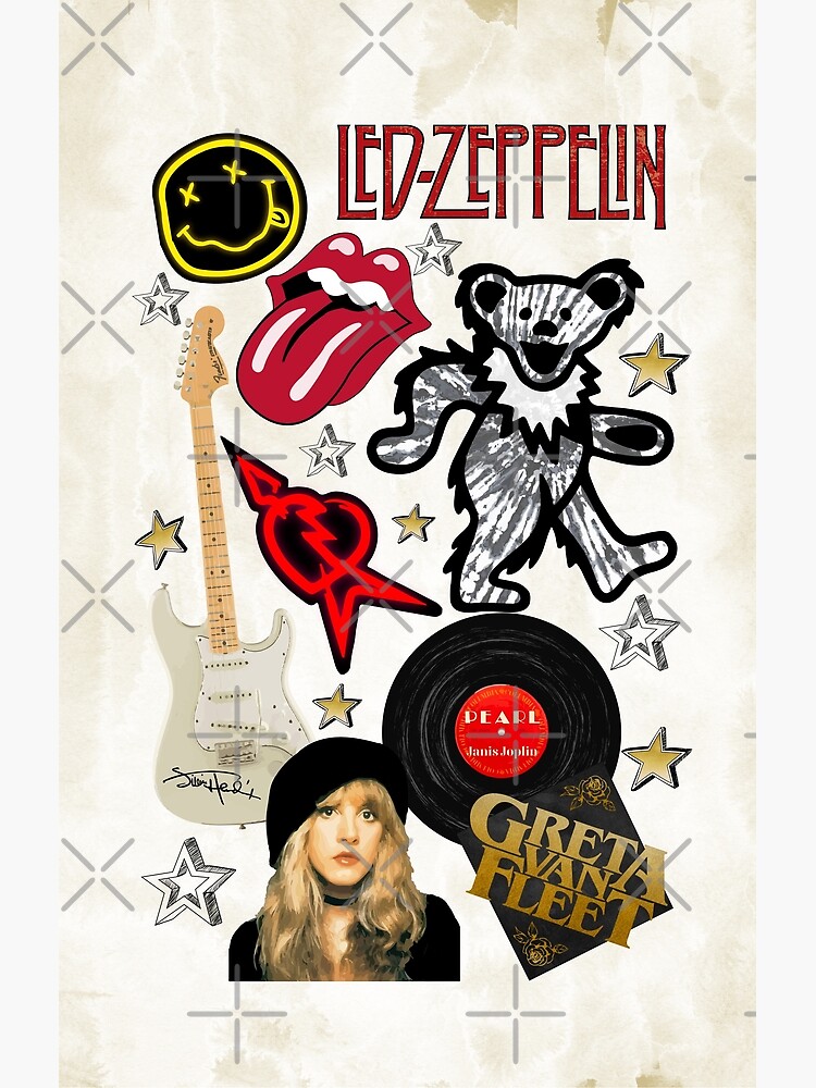 "Rock and Roll Collage" Poster by peytonazar | Redbubble