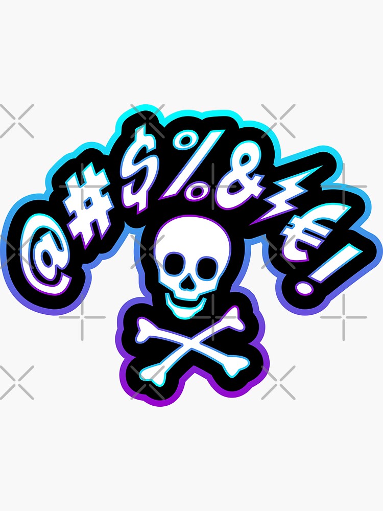 "foul words cursing mouth" Sticker for Sale by XVIunleashed | Redbubble