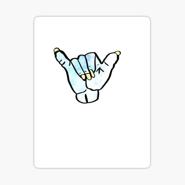 "Aesthetic Shaka" Sticker by KandLProducts | Redbubble