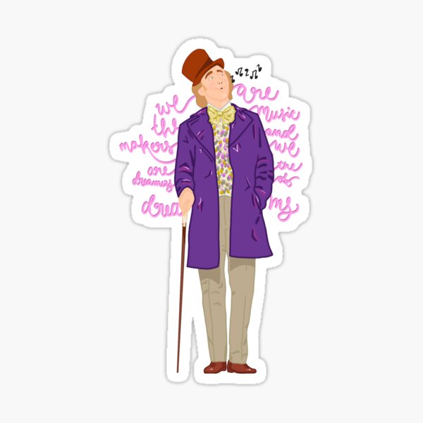"Willy Wonka" Sticker by s-u-s-i-e | Redbubble