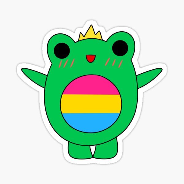 "Pansexual Pride Frog" Sticker for Sale by DeadBoiDraws | Redbubble