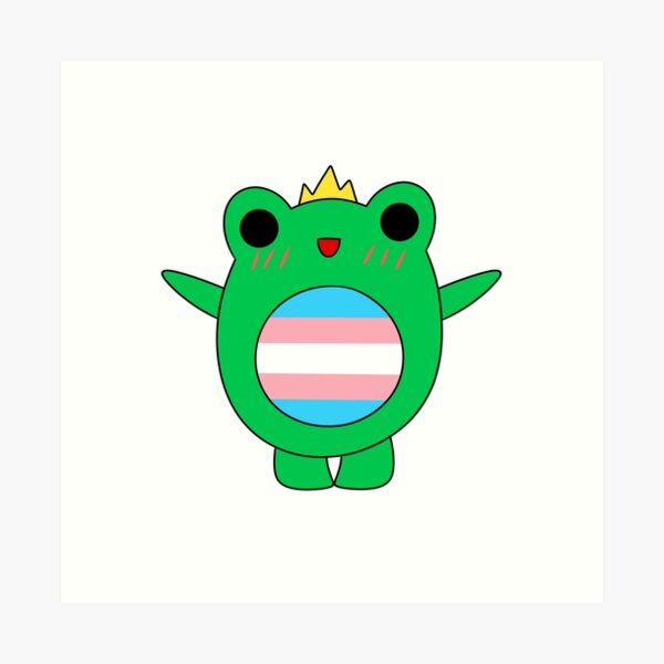 "Transgender Pride Frog" Art Print by DeadBoiDraws | Redbubble