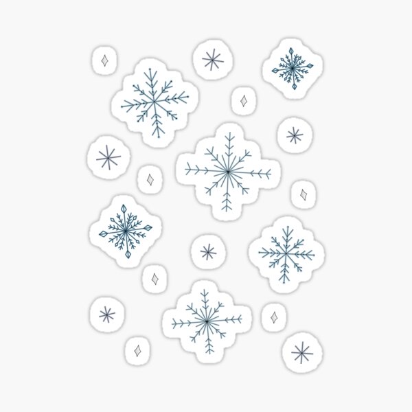 "Blue Snowflakes Sticker Sheet" Sticker for Sale by designsbyJG | Redbubble