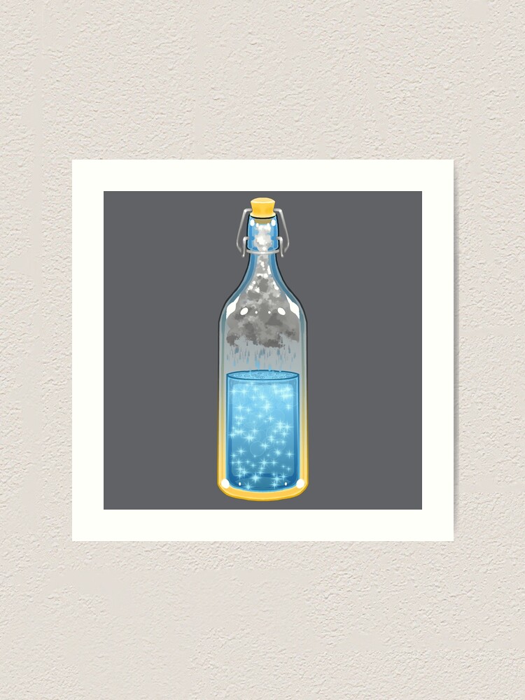 "Sparkle Drink: Rain Bottle" Art Print by ems-artwork | Redbubble