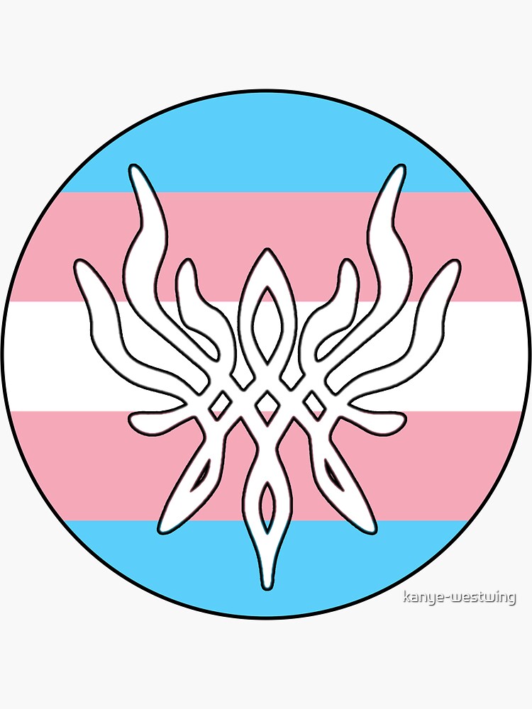 "fire emblem but make it LGBT (trans pride flag)" Sticker for Sale by ...
