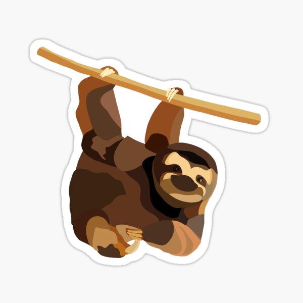 "Sloth Just Hanging Out " Sticker for Sale by mariatza | Redbubble