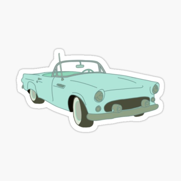 "Vintage Convertible" Sticker by art-by-aashi | Redbubble