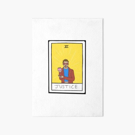 "Tyler Durden Tarrot Card, Justice " Art Board Print for Sale by ...