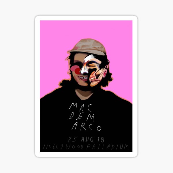"Mac Demarco Tour Poster Hollywood " Sticker by josh85wilkins | Redbubble