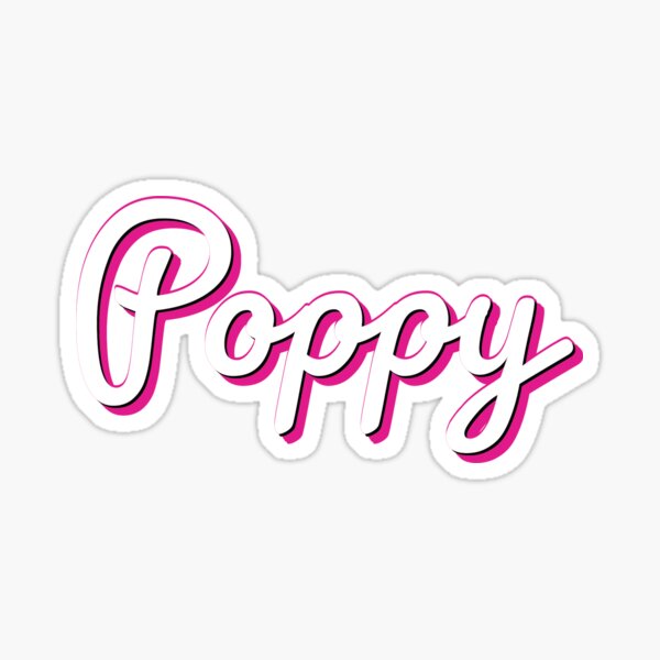"Poppy - Baby Girl Name" Sticker for Sale by 1PointlessPeach | Redbubble