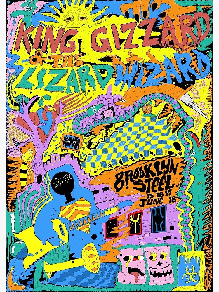 King Gizzard And The Lizard Wizard Brooklyn Steel Tour Poster Poster