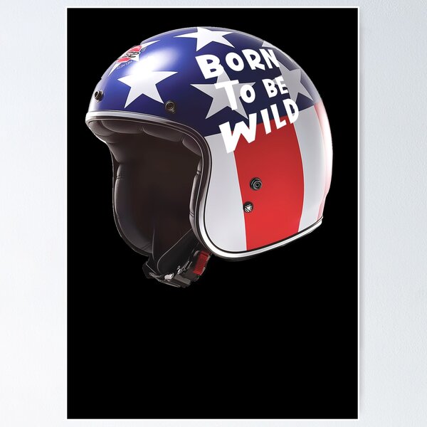 "Easy Rider Helmet" Poster for Sale by BorleyB | Redbubble