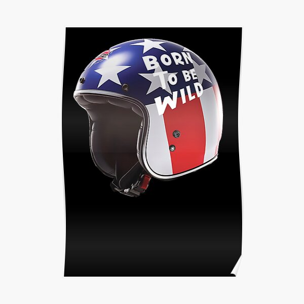 "Easy Rider Helmet" Poster for Sale by BorleyB | Redbubble