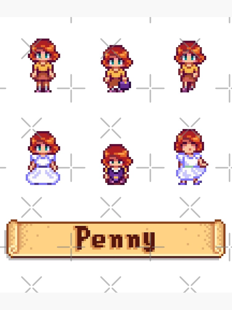 "Stardew Valley Sprites - Penny" Poster von kathdvd | Redbubble