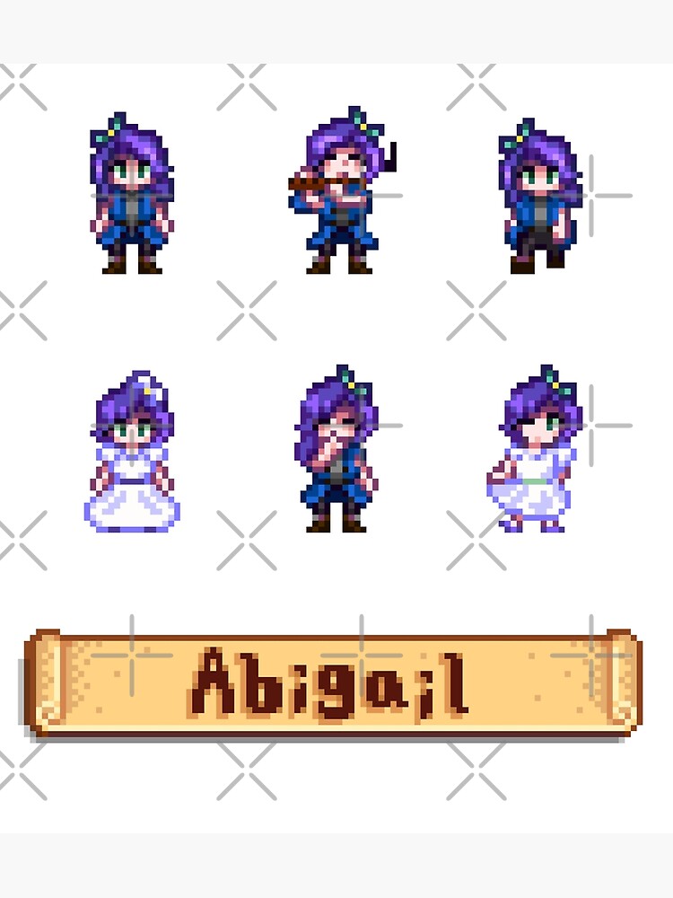"Stardew Valley Sprites - Abigail" Poster for Sale by kathdvd | Redbubble