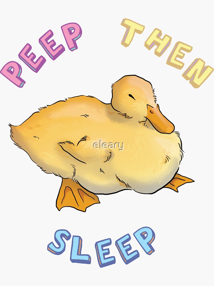 "Peep Then Sleep - Colorful Letters" Sticker for Sale by eleary | Redbubble