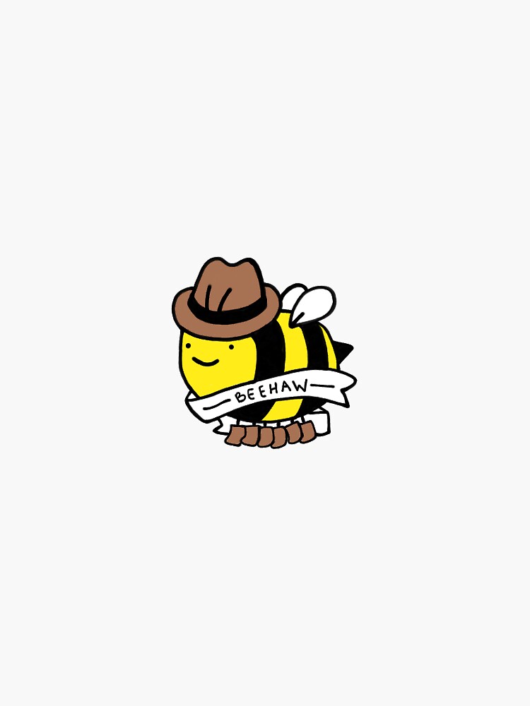 "Bee Haw cowboy bee" Sticker for Sale by rosegold18 | Redbubble