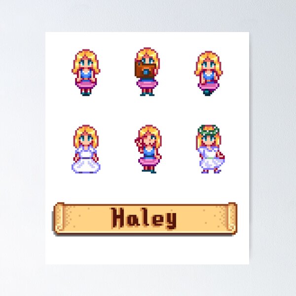 "Stardew Valley Sprites - Haley" Poster for Sale by kathdvd | Redbubble
