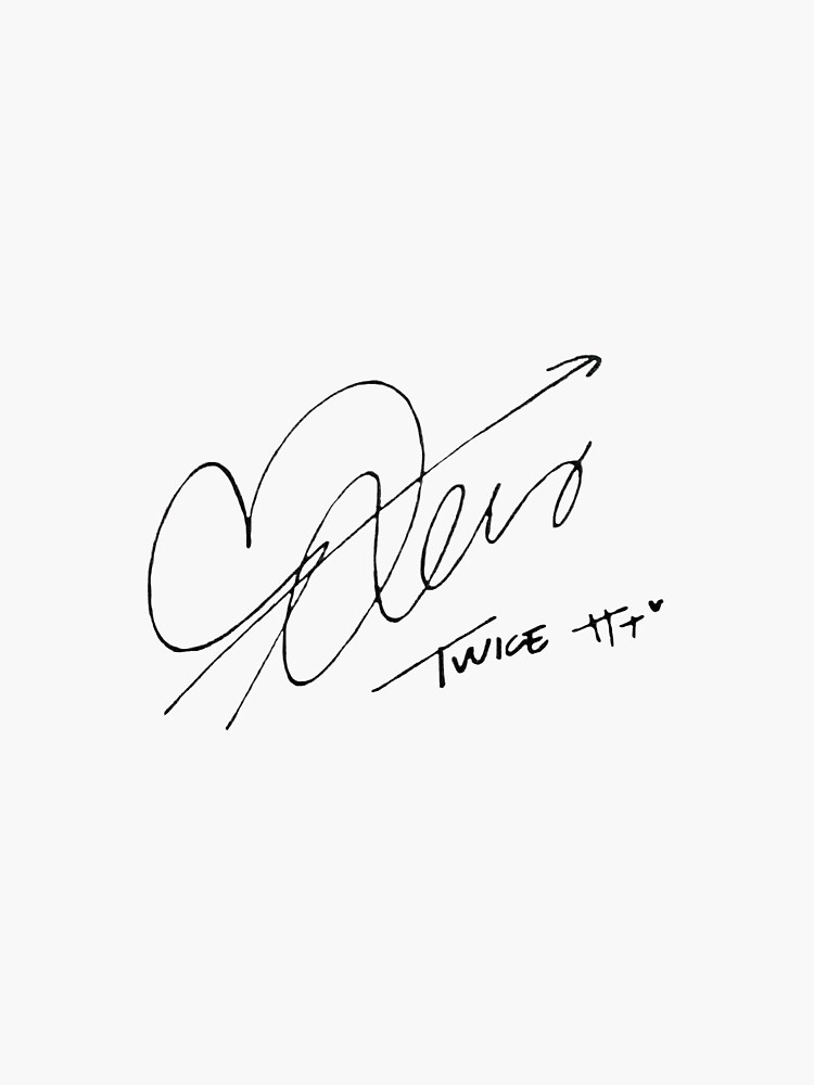 "TWICE SANA SIGNATURE" Sticker by buenojulian | Redbubble
