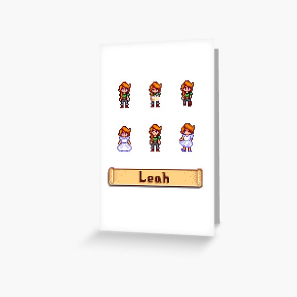 "Stardew Valley Sprites - Leah" Greeting Card for Sale by kathdvd ...
