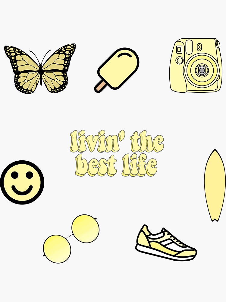 "yellow sticker pack" Sticker by NicMar-designs | Redbubble