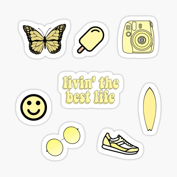 "yellow sticker pack" Sticker by NicMar-designs | Redbubble