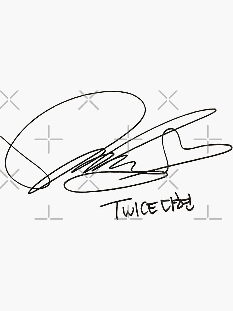 "TWICE DAHYUN SIGNATURE" Sticker by buenojulian | Redbubble