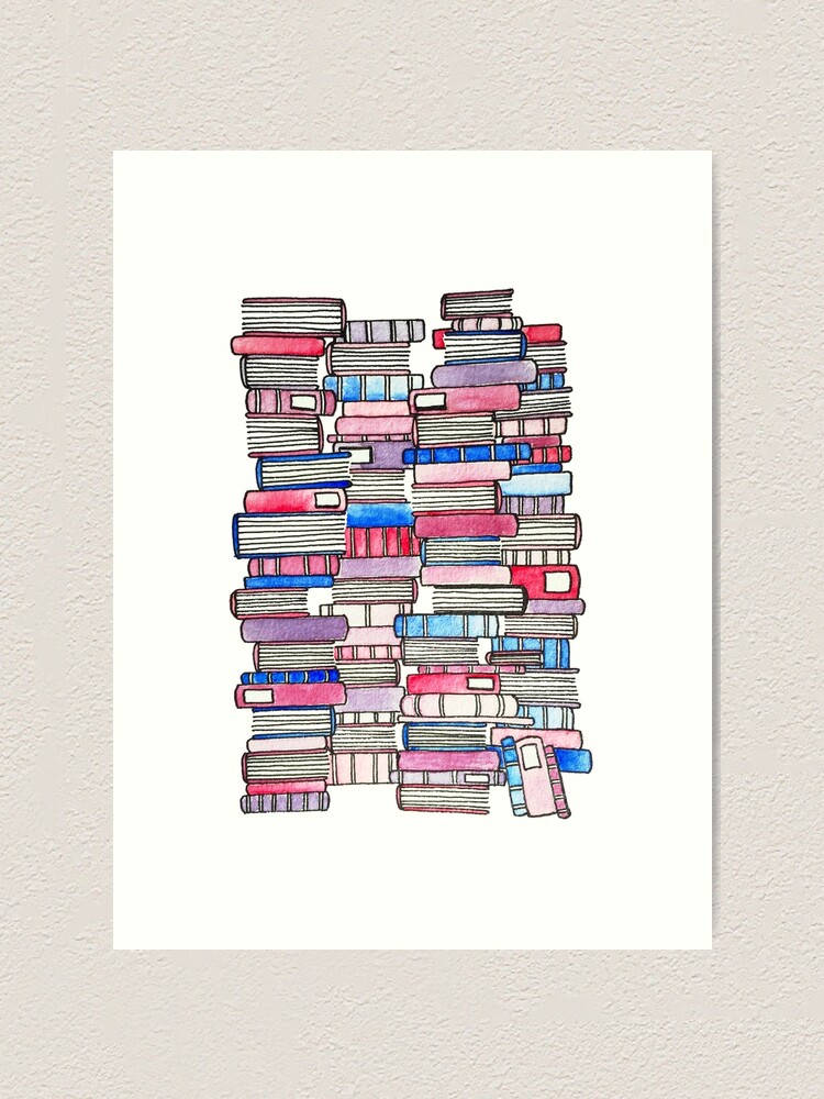 "Pink Library" Art Print by gentlecounsel | Redbubble