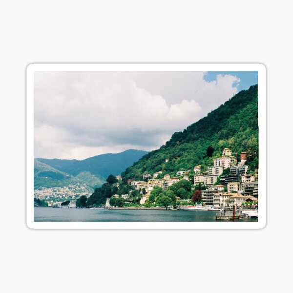 "Lake Como Italy Summer Houses" Sticker by KCER | Redbubble