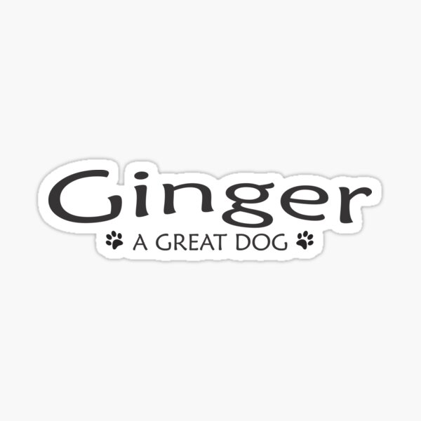 "GINGER" Sticker for Sale by dhajr | Redbubble