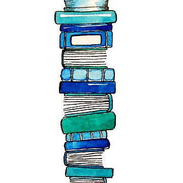 "Blue Book Stack" Sticker for Sale by gentlecounsel | Redbubble