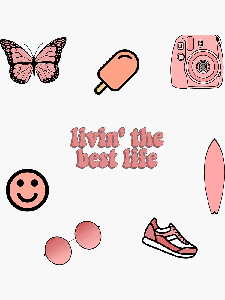 "pink sticker pack" Sticker for Sale by NicMar-designs | Redbubble